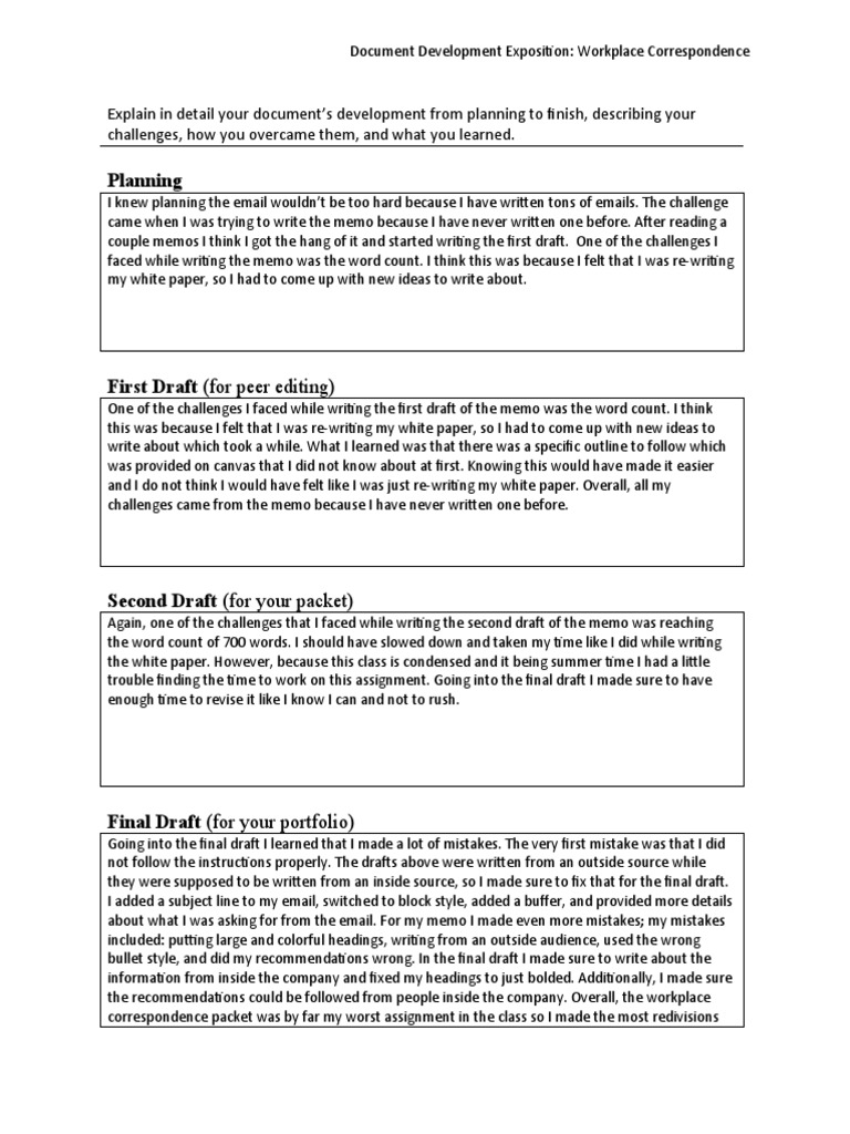 Workplace Correspondence Development Guide | PDF
