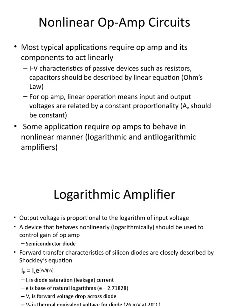 Ch8 Op Amp Nonlinear Circuits & Filters | PDF | Amplifier | Operational Amplifier