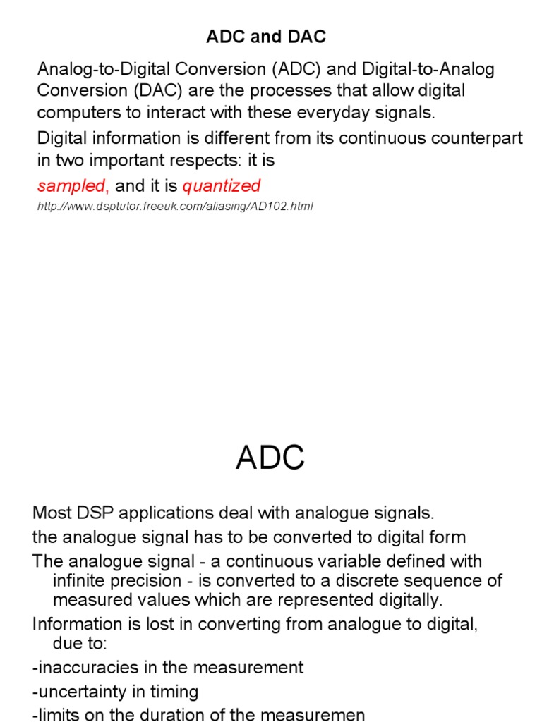 ADC and DAC: Understanding Conversion Errors | PDF | Sampling (Signal ...