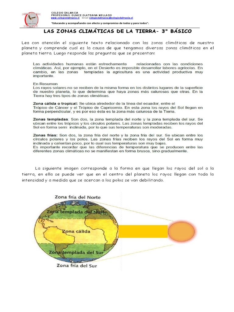 Guía 3° Básico HISTORIA - Zonas Climáticas-29.07.2021 | PDF