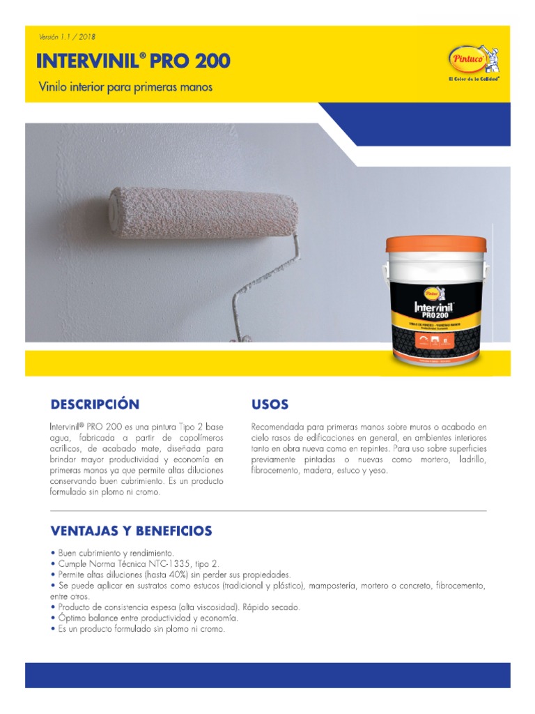Intervinil Pro 200 Pintucopdf | PDF