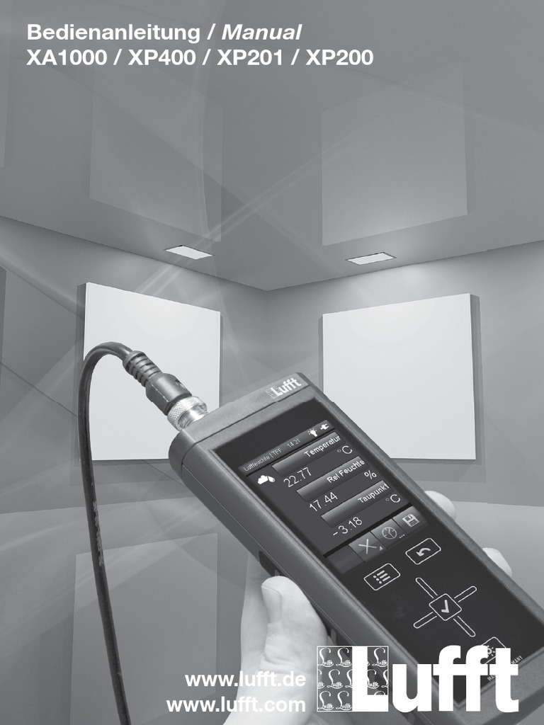 Manual Lufft Handheld XA1000 XP200 XP400 en | PDF | Flow Measurement | Calibration