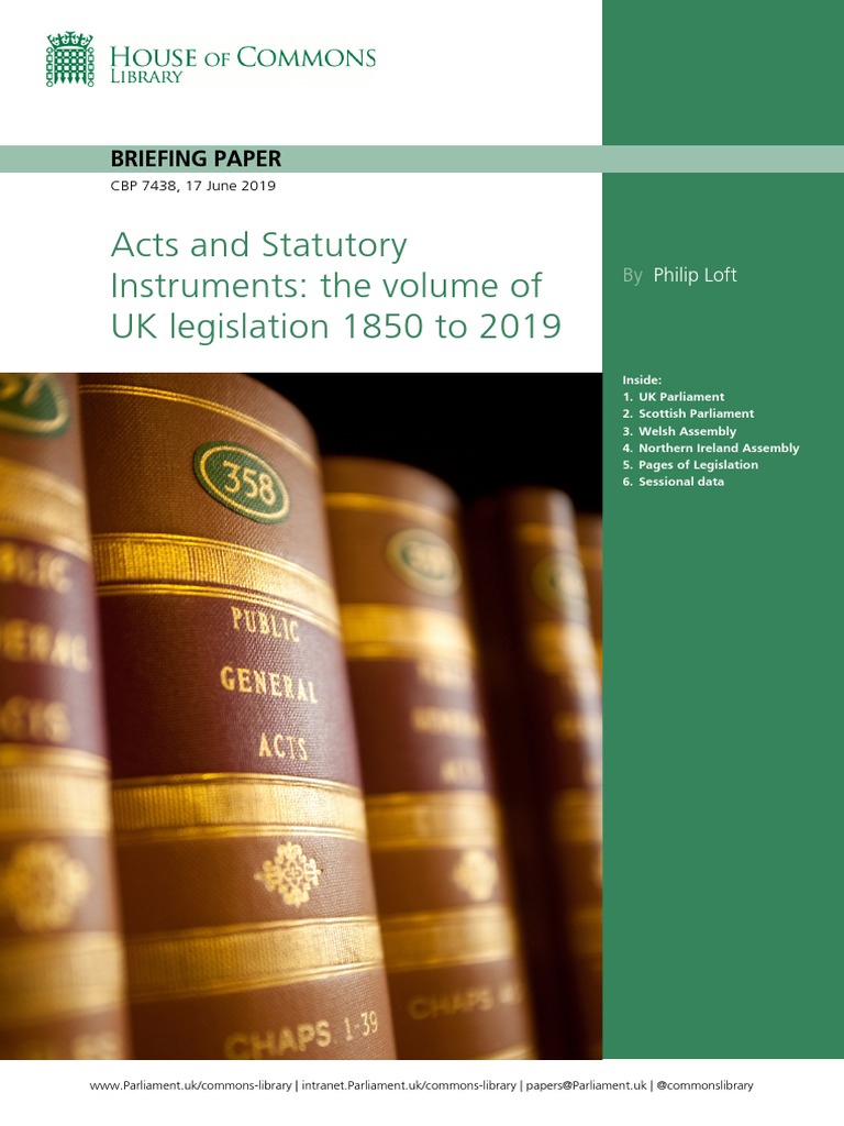Acts and Statutory Instruments: The Volume of UK Legislation 1850 To ...