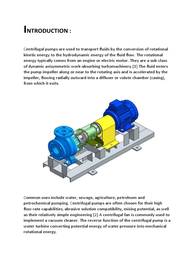 Centrifugal Pump Project | PDF | Gas Technologies | Pump