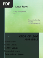 CCS (Leave) Rules, 1972 | PDF | Parental Leave | Sick Leave