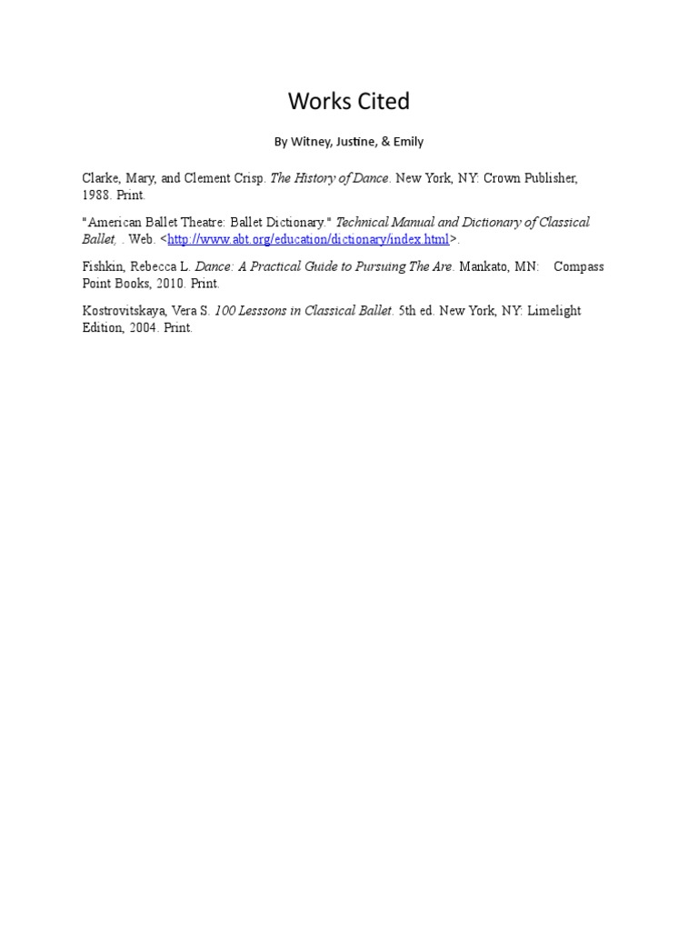 Essential Dance References and Resources | PDF | Art
