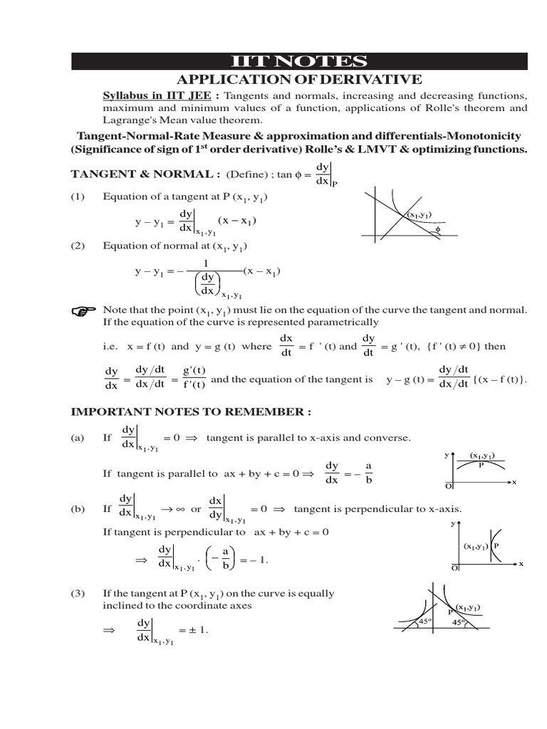Aod Iit Notes Pdf Monotonic Function Elementary Geometry