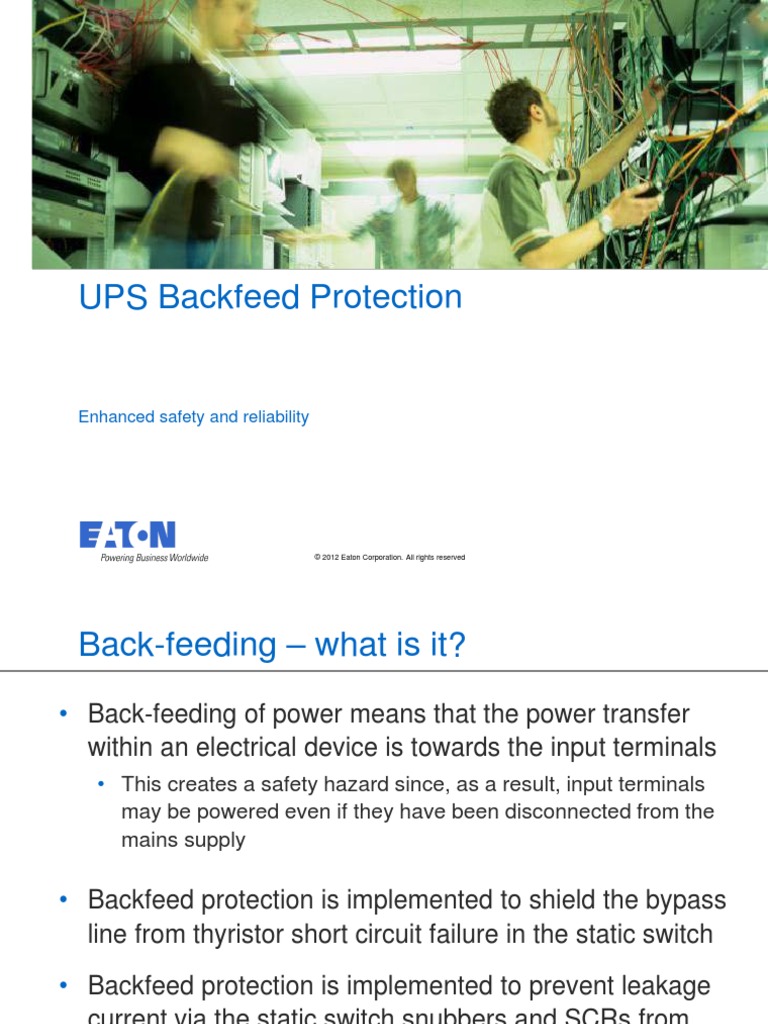Backfeed Protection-Enhanced Safety and Reliability | PDF | Mains ...