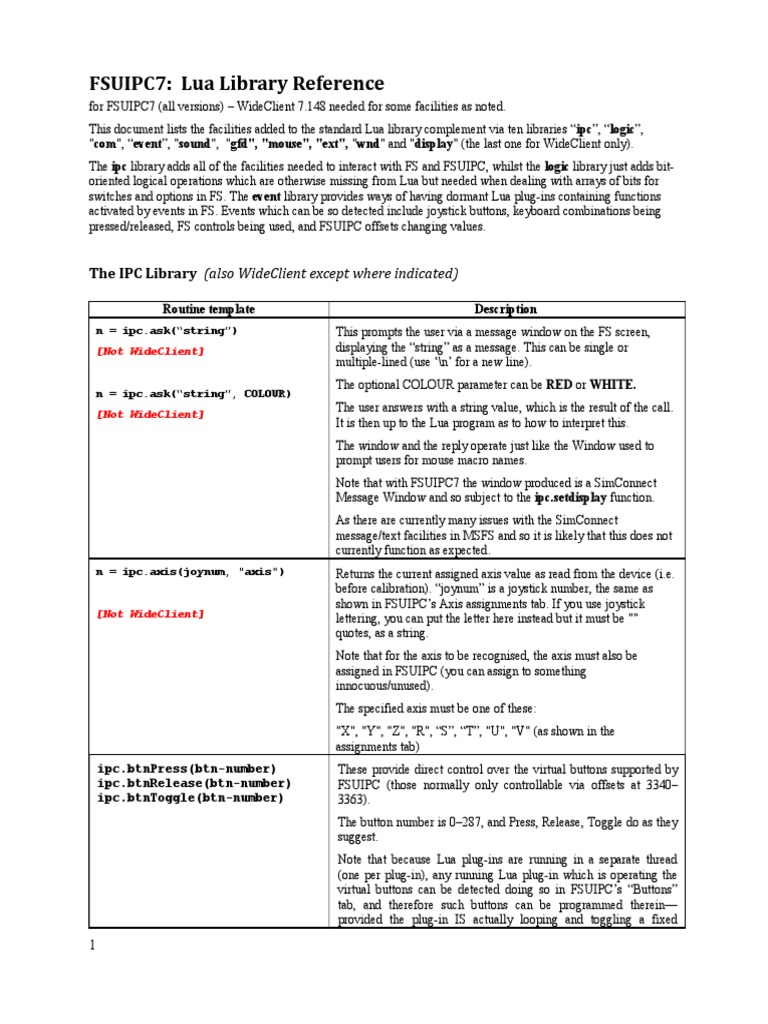 Fsuipc Lua Library Download Free Pdf Integer Computer Science String Computer Science