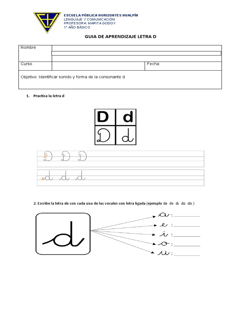 Repaso Letra D | PDF