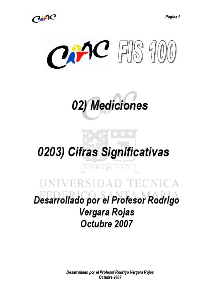 Cifras Significativas en Mediciones | PDF | Medición | Decimal