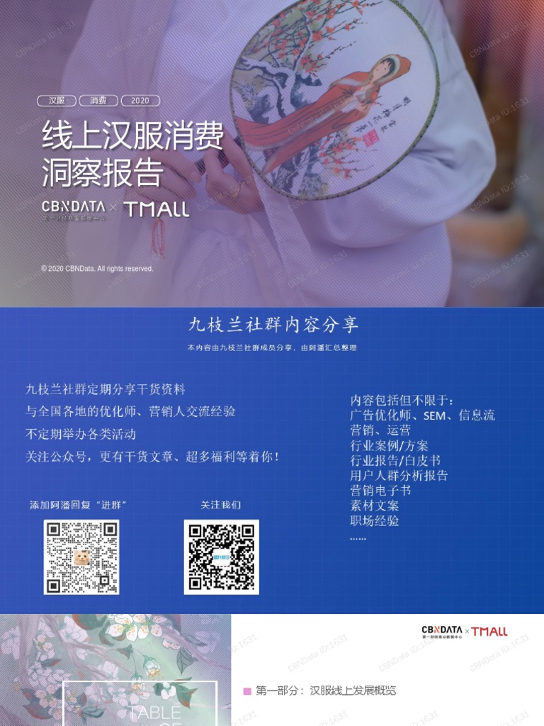 CBNData 线上汉服消费洞察报告 | PDF