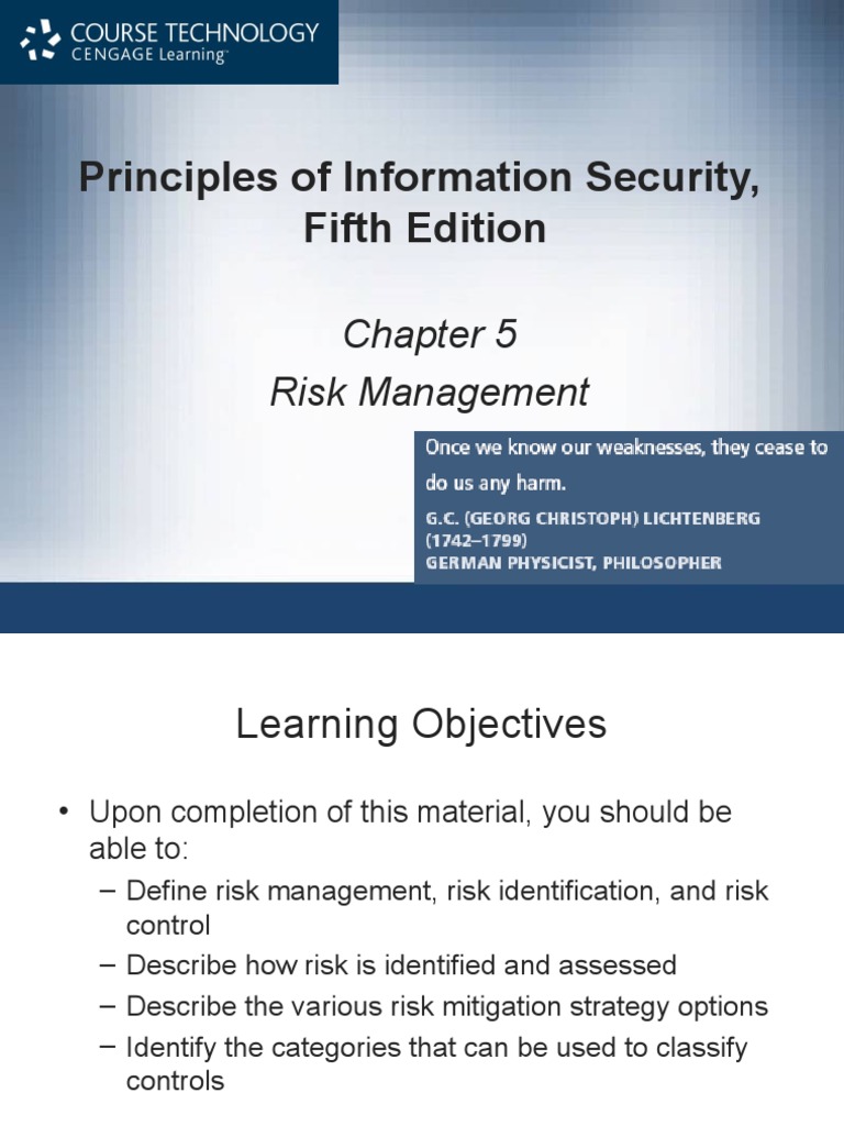 Principles of Information Security, Fifth Edition: Risk Management ...