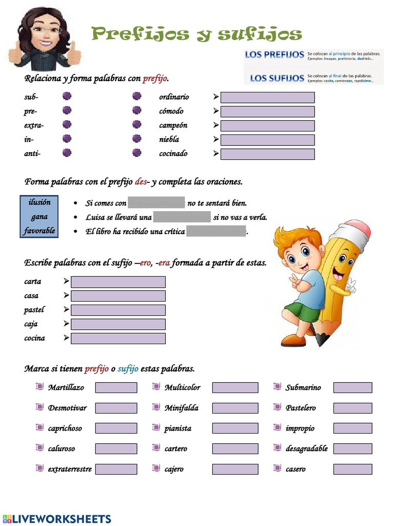 Guia 6tos Prefijos - Sufijos | PDF