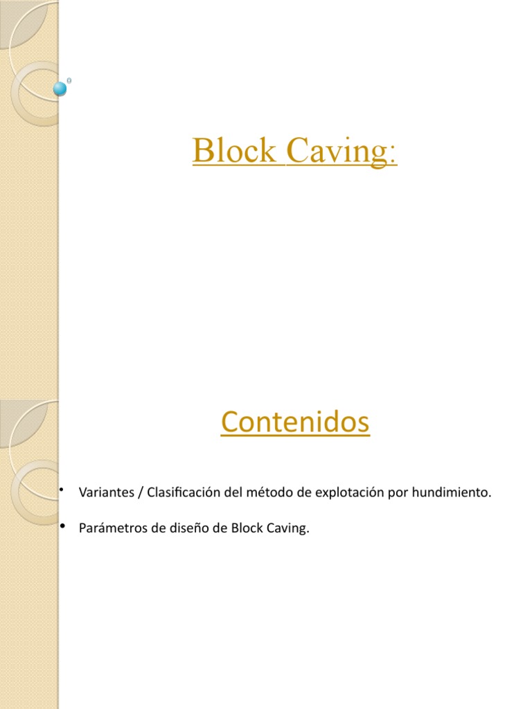 Metodo de Block Caving | PDF | Minería | Materiales