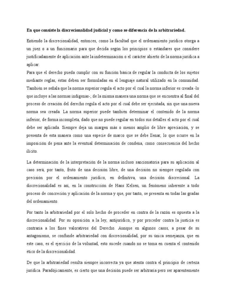 Discrecionalidad Judicial | PDF | Principios éticos | Etica Aplicada