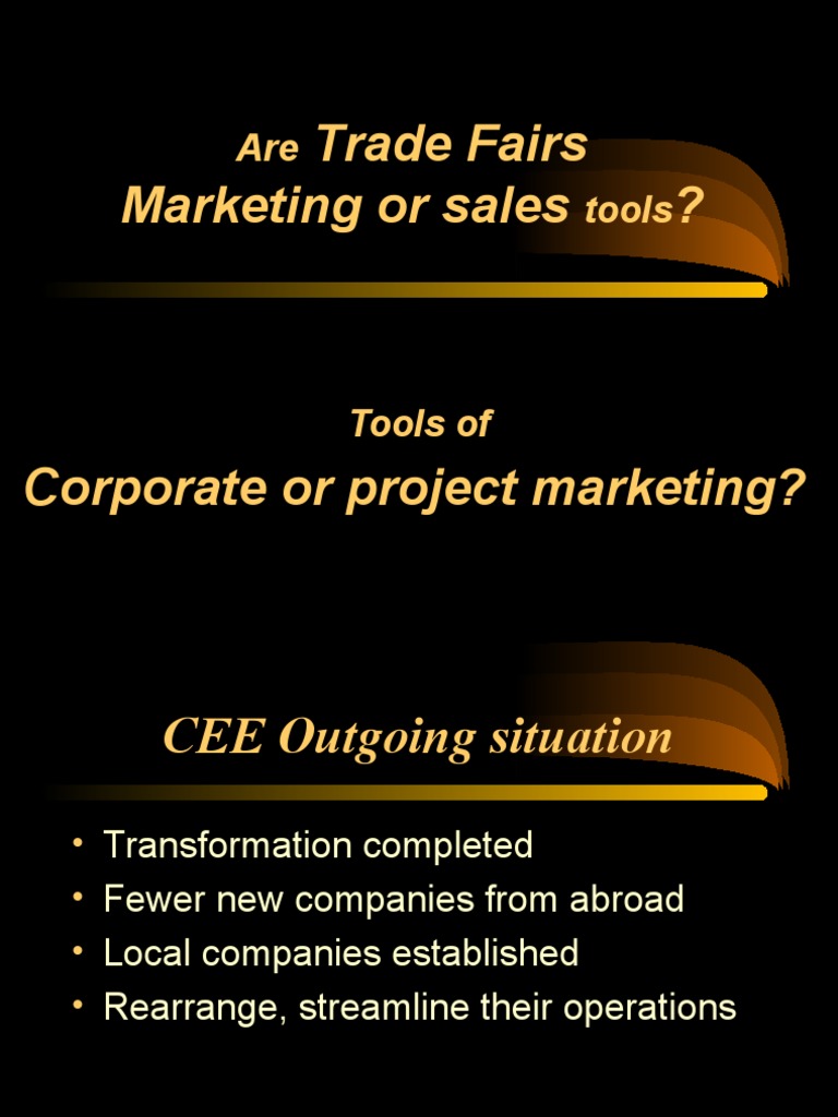 Trade Fairs: Marketing vs. Sales Tools | PDF | Customer Relationship ...