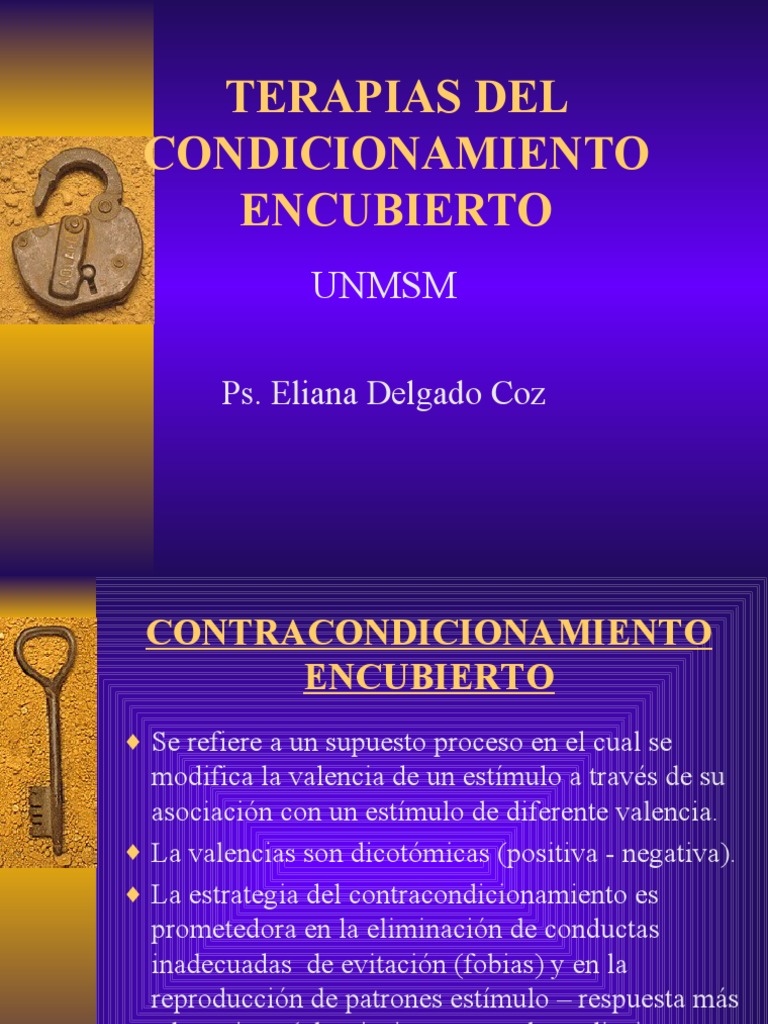 Terapias Del Condicionamiento Encubierto | PDF | Reforzamiento ...
