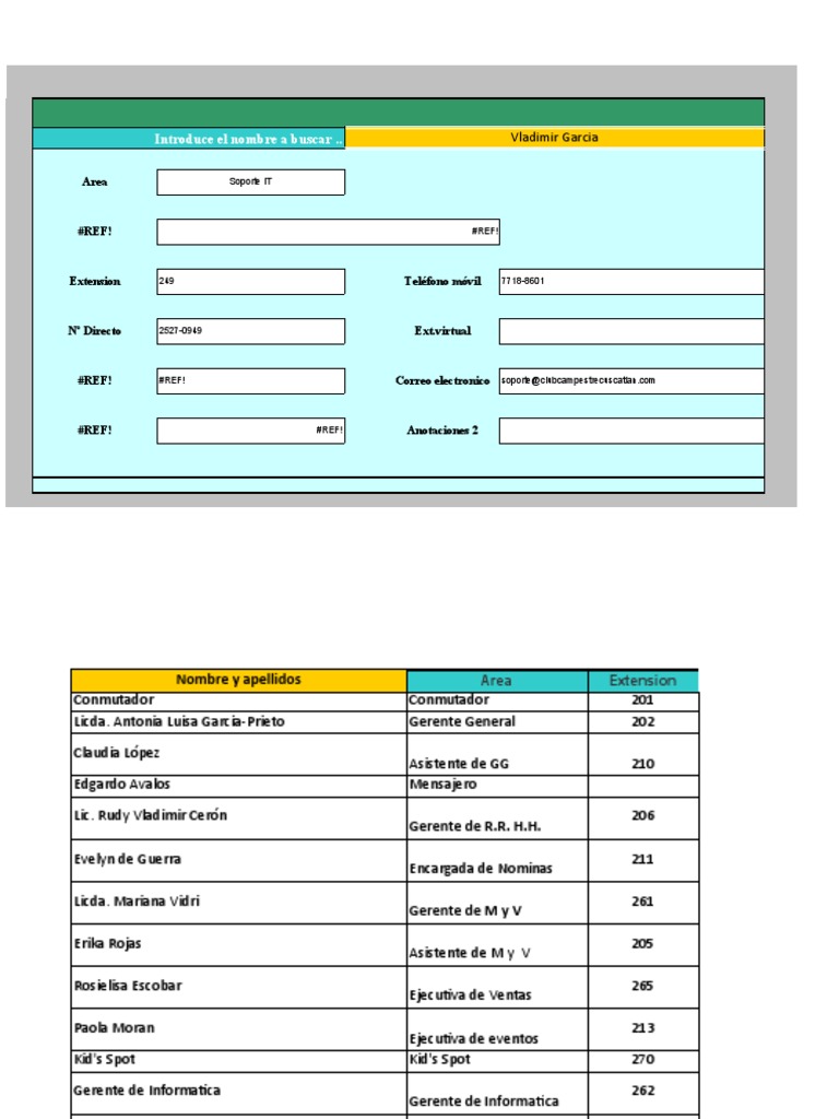 Plantilla de Agenda Telefonica para Excel | PDF | Informática | Business