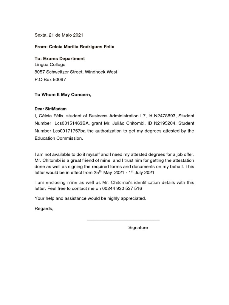 Modelo de Carta | PDF | Career & Growth