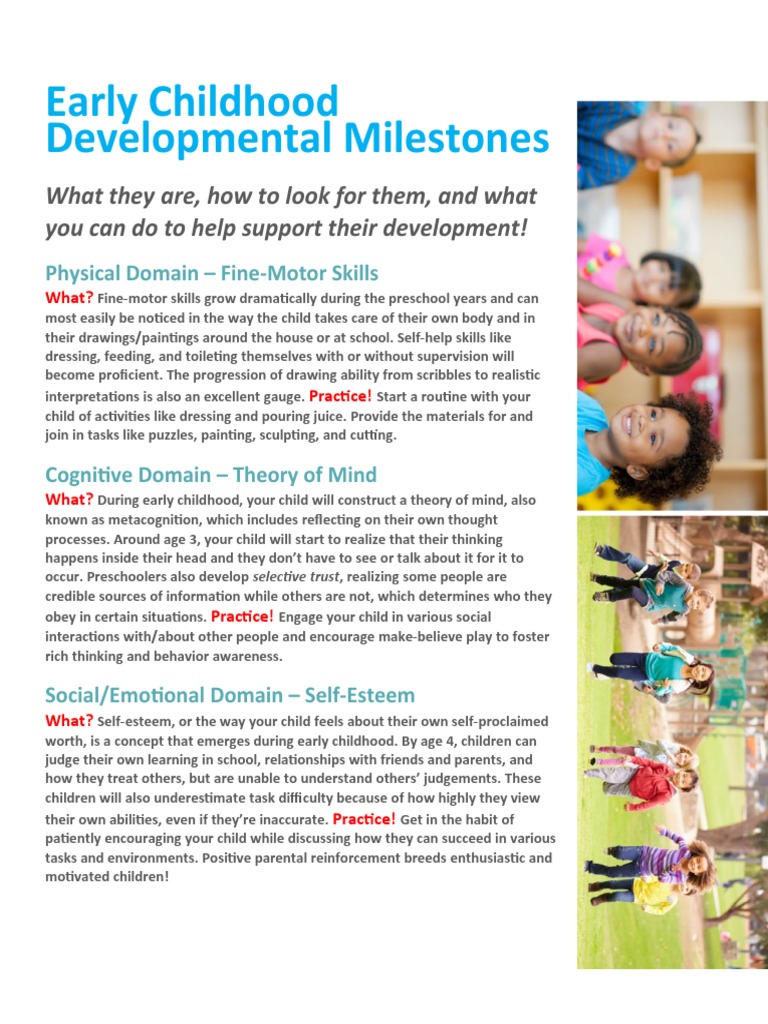 Developmental Milestones Flyer | PDF | Self-Improvement