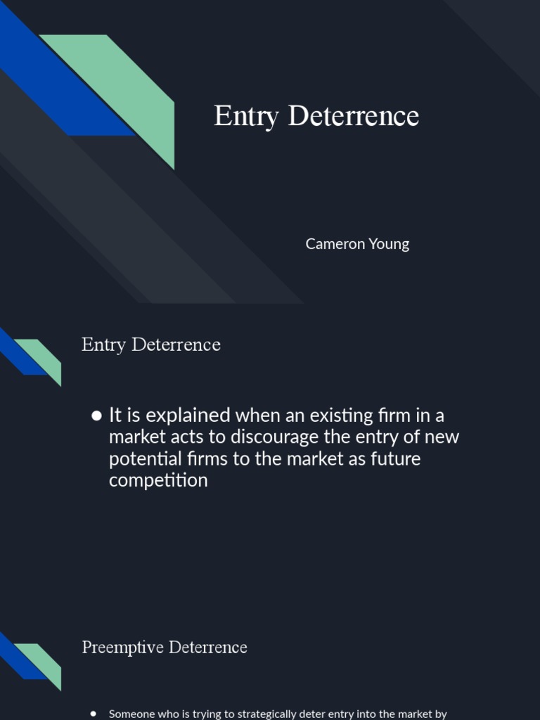 Entry Deterrence 2.0 | PDF | Pricing | Monopoly
