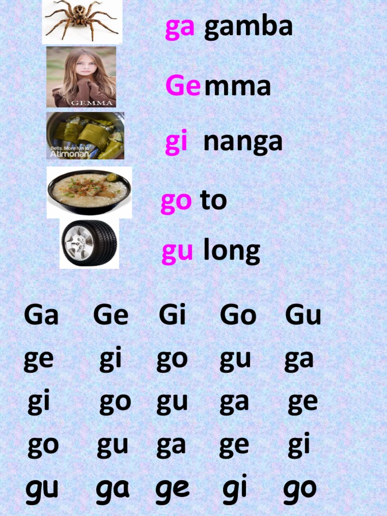 Ga Ge Gi Go Gu | PDF