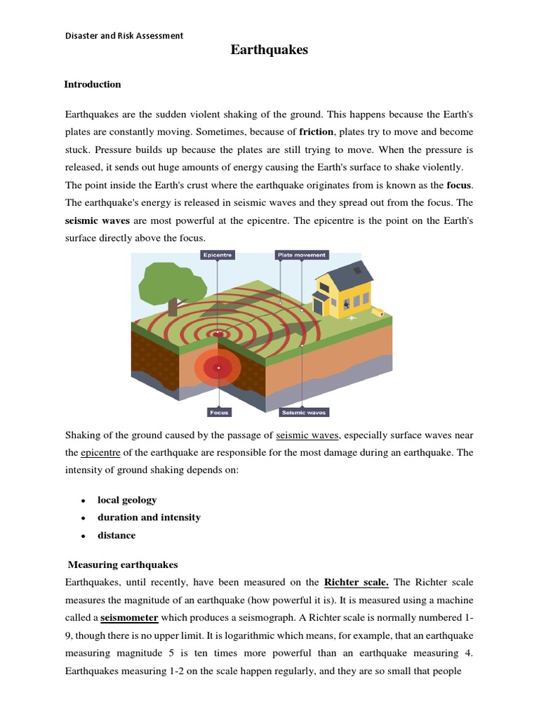 Earthquakes: Disaster and Risk Assessment | PDF | Earthquakes | Plate ...