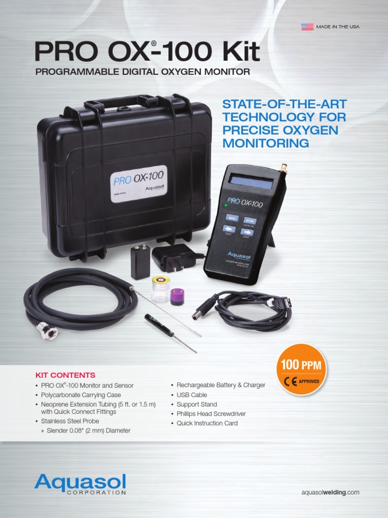 PRO OX-100 - Aquasol Corporation - Brochure - PROOX.B1.0414.R3 | PDF | Computer Monitor ...