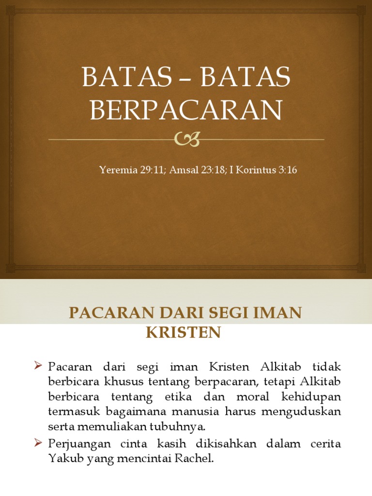 Batasan Berpacaran dalam Kristen | PDF | Sains & Matematika | Agama ...