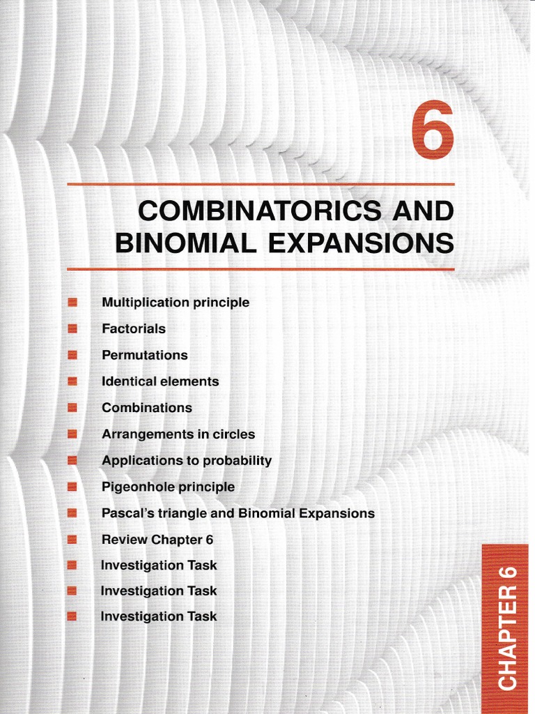 Combinatorics and Binomial Expansions | PDF | Discrete Mathematics | Mathematical Concepts
