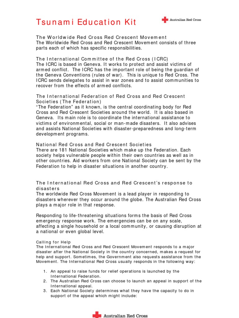 Red Cross Responds Disasters | PDF | International Red Cross And Red ...