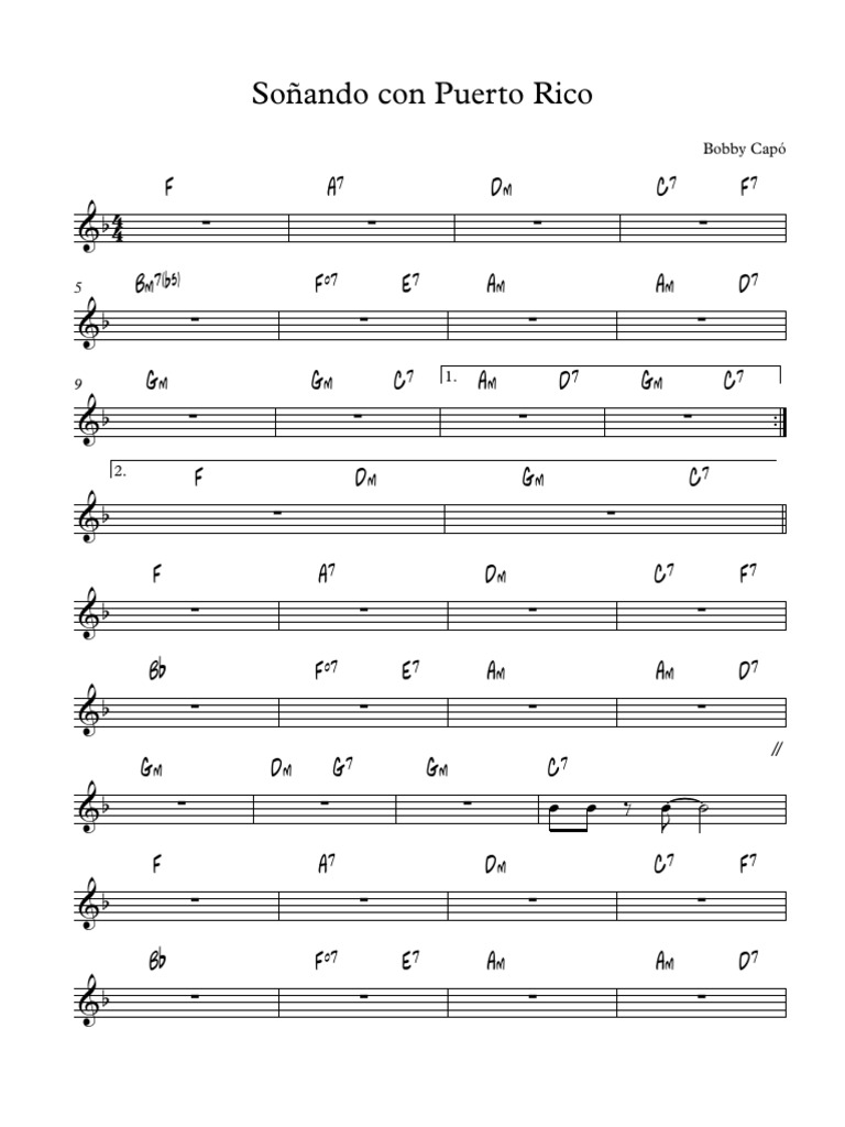 Soñando Con Puerto Rico - Full Score | PDF