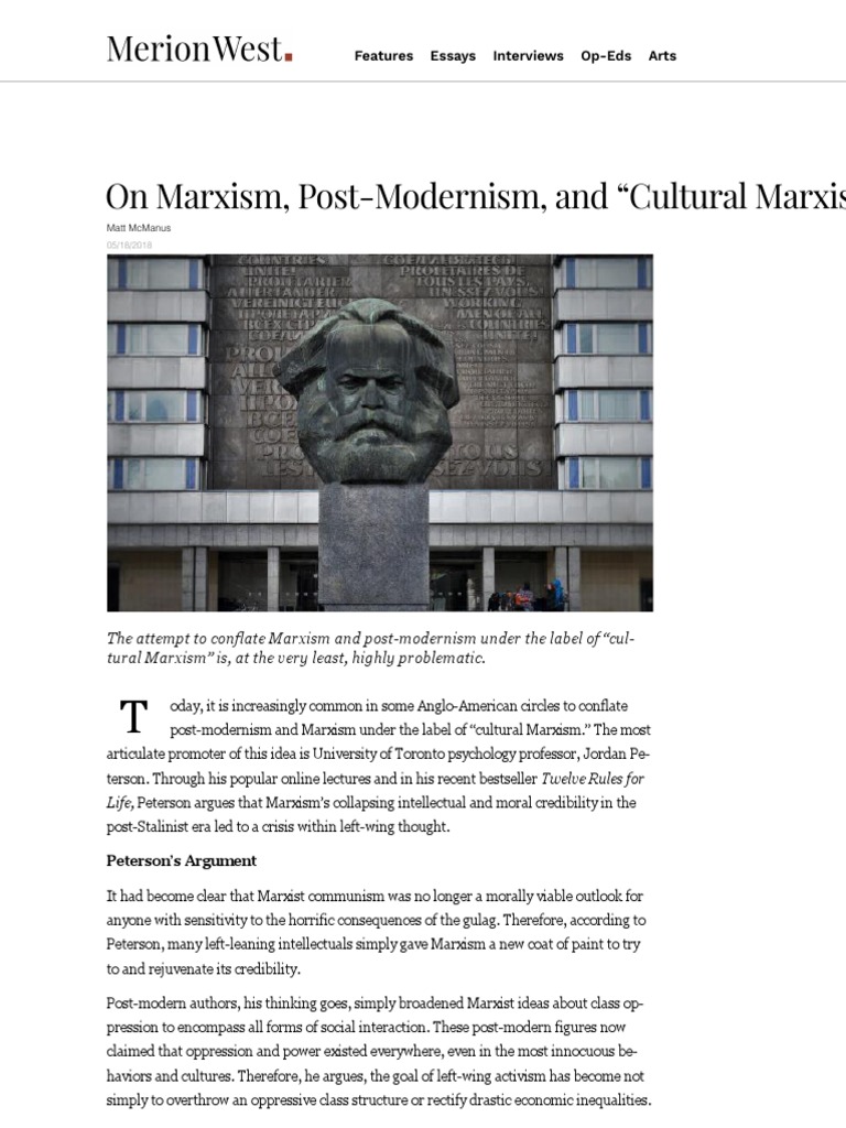 McManus, Matthew - On Marxism, Post-Modernism, and "Cultural Marxism ...