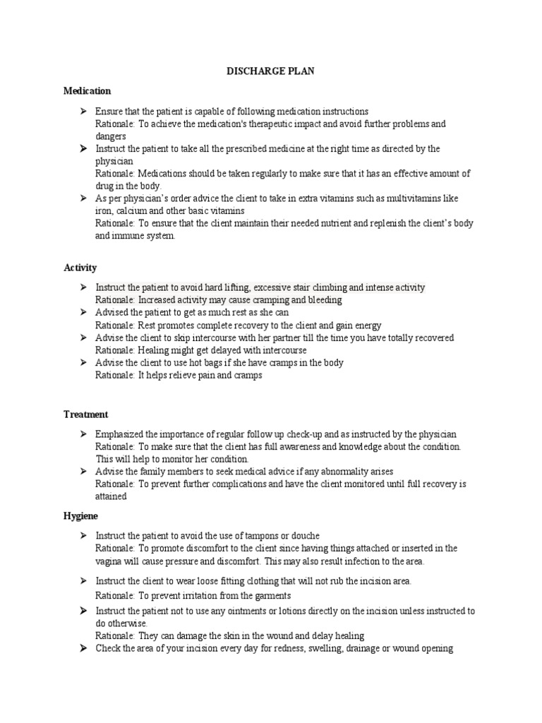 Abruptio Placenta Discharge Instructions | PDF | Patient | Wound