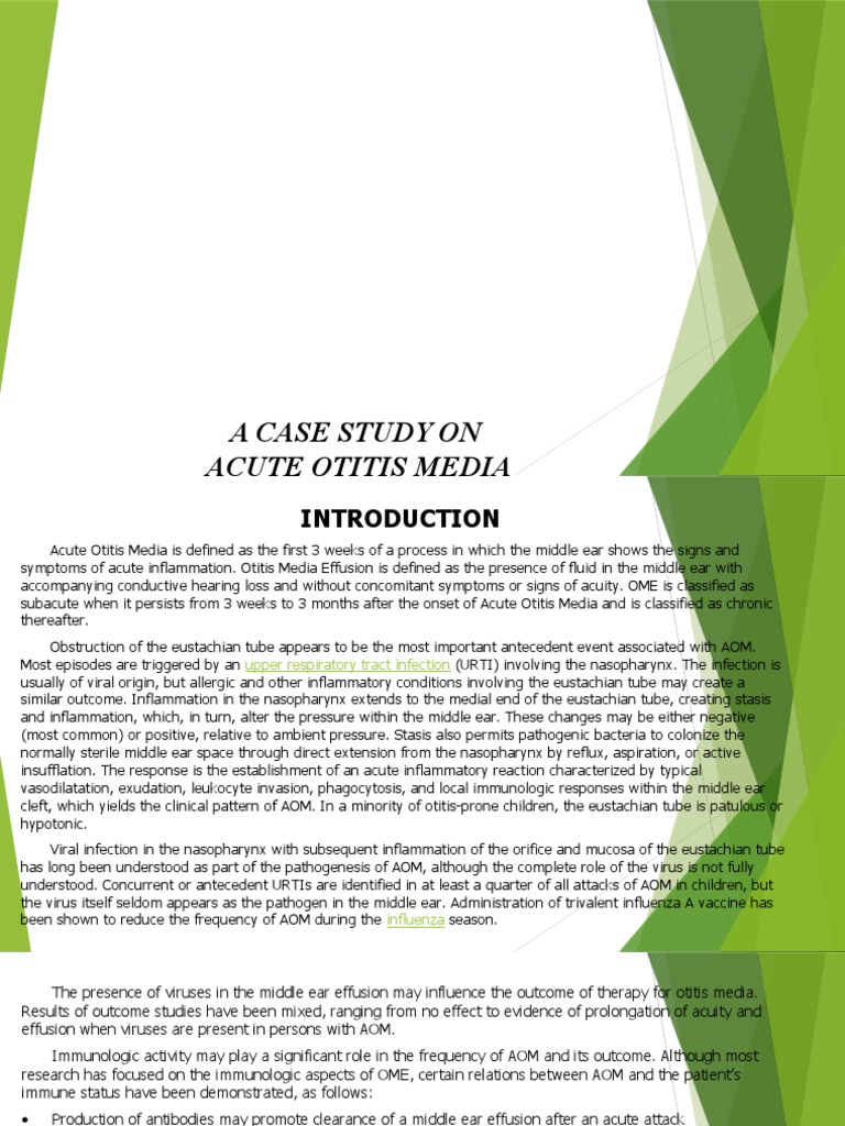 Case Presentation - Acute Otits Media | PDF | Streptococcus | Immunology