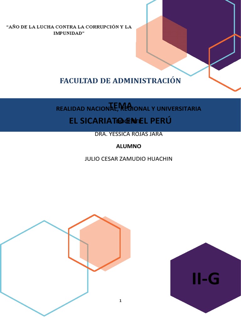 El Sicariato en El Peru | PDF | Crimen y violencia | Thriller y crimen