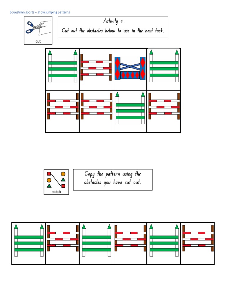 Show Jumping Work Sheets | PDF