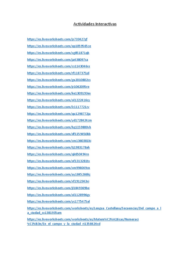 Actividades Interactivas CAMPO - CIUDAD | PDF | Computers | Technology & Engineering