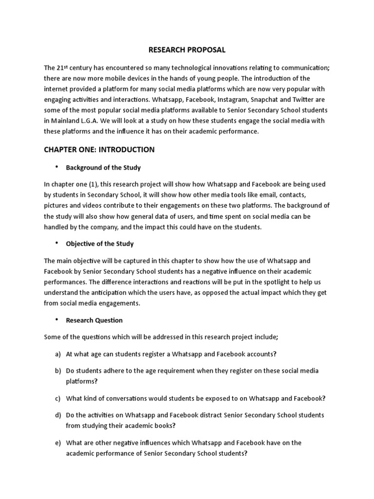 Social Media Research Proposal | PDF | Social Media | Popular Culture ...