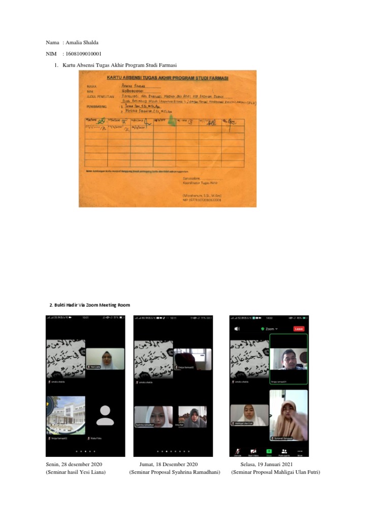 Bukti Kehadiran Seminar | PDF