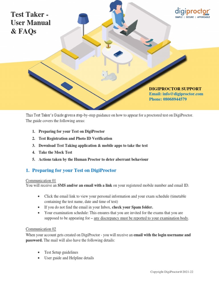 Test Taker-User Guide & FAQs 2021 | PDF | Application Software