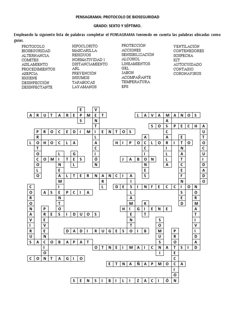 PENSAGRAMA GRADO SEXTO Y SÃ PTIMO PARA DESARROLLAR 29 de Enero-2021 | PDF | Salud pública ...