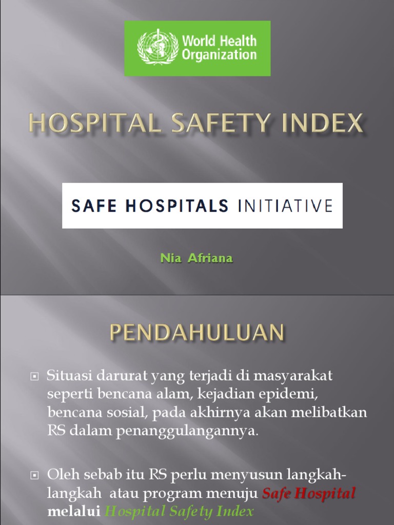Hospital Safety Index RSJMM | PDF
