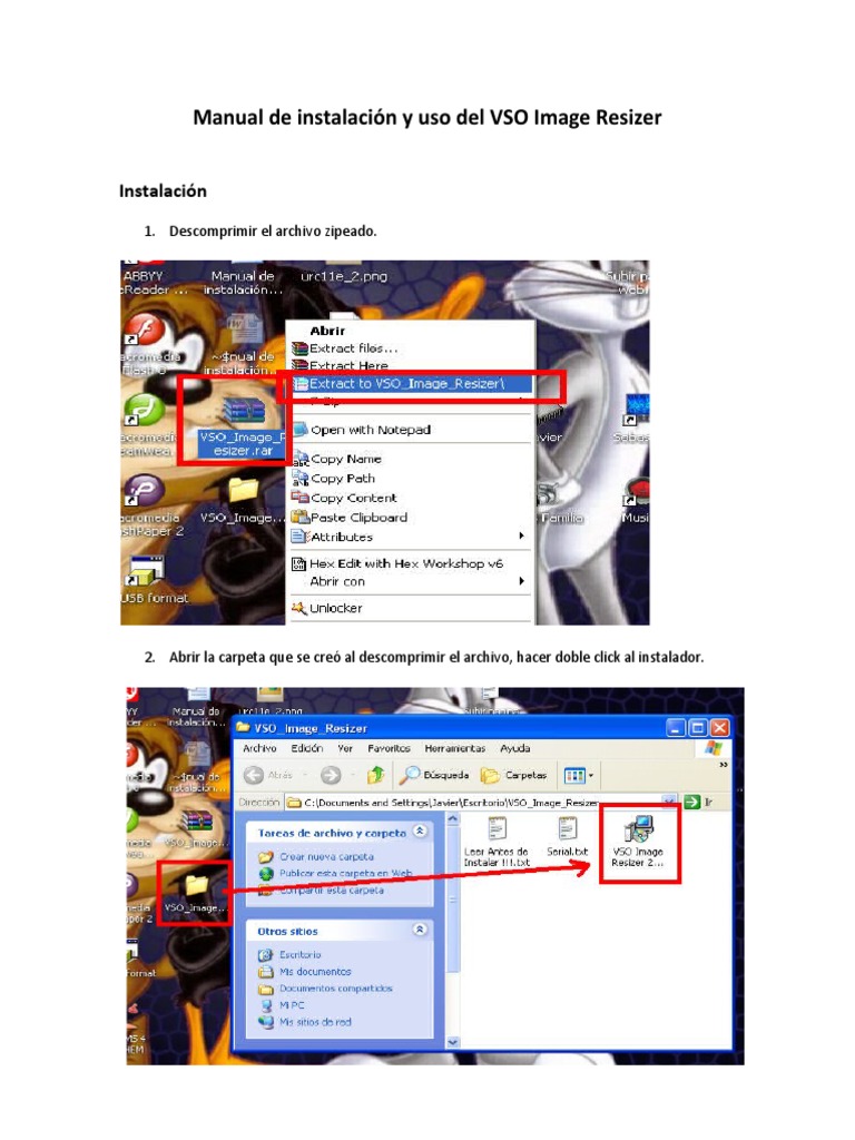 Manual de Instalación y Uso Del VSO Image Resizer | PDF