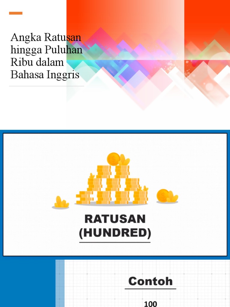 Angka Ratusan Hingga Puluhan Ribu Dalam Bahasa Inggris | PDF