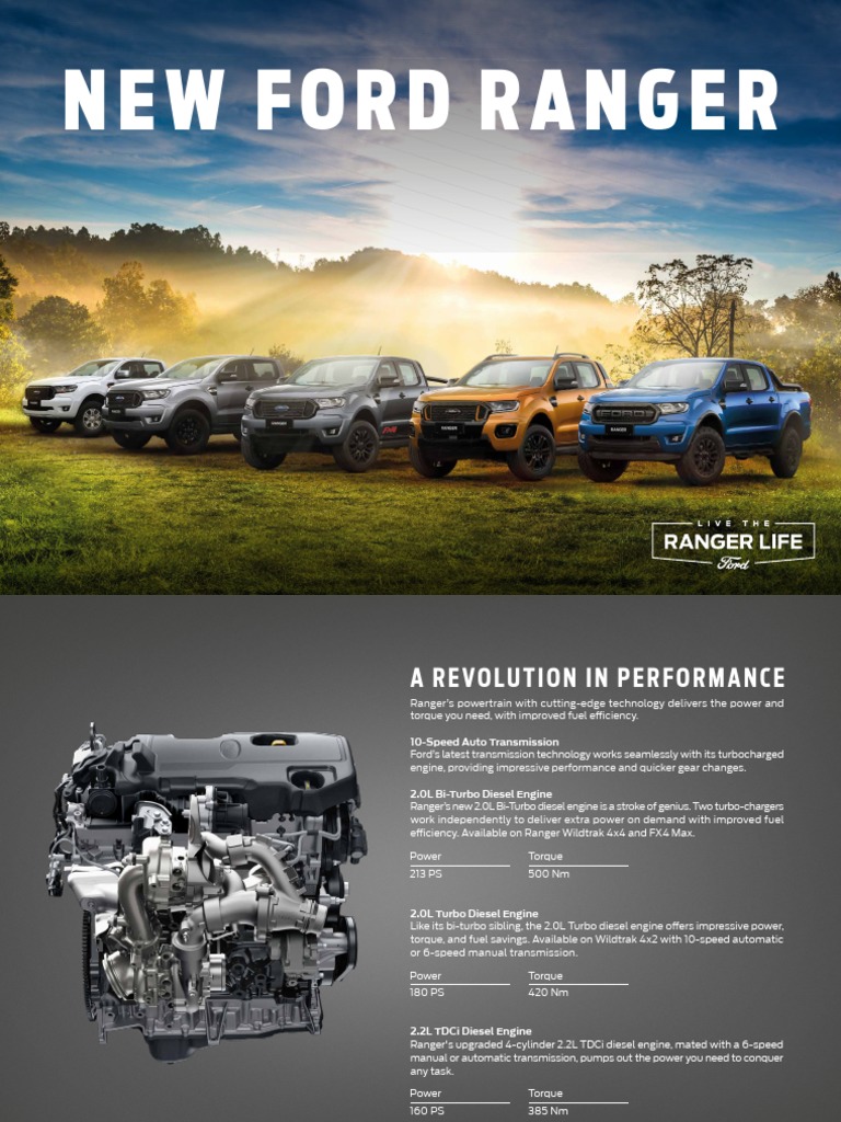 Ford Ranger Brochure | PDF | Automatic Transmission | Automotive Industry
