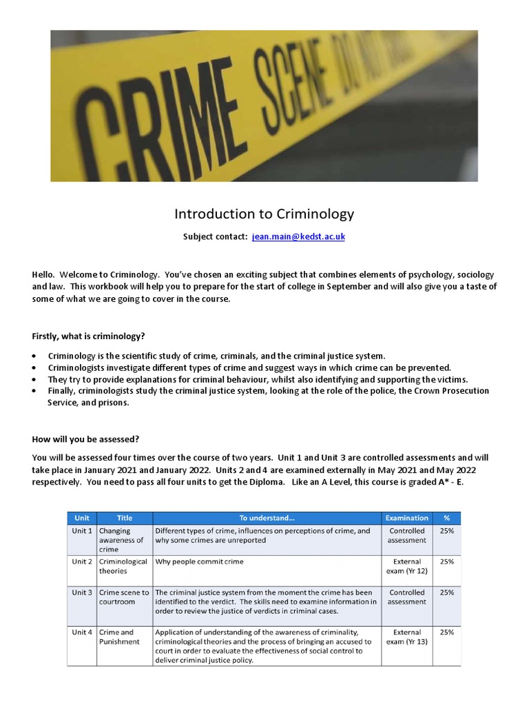 Crim 1 - Introduction To Criminology | PDF | Criminology | Crimes