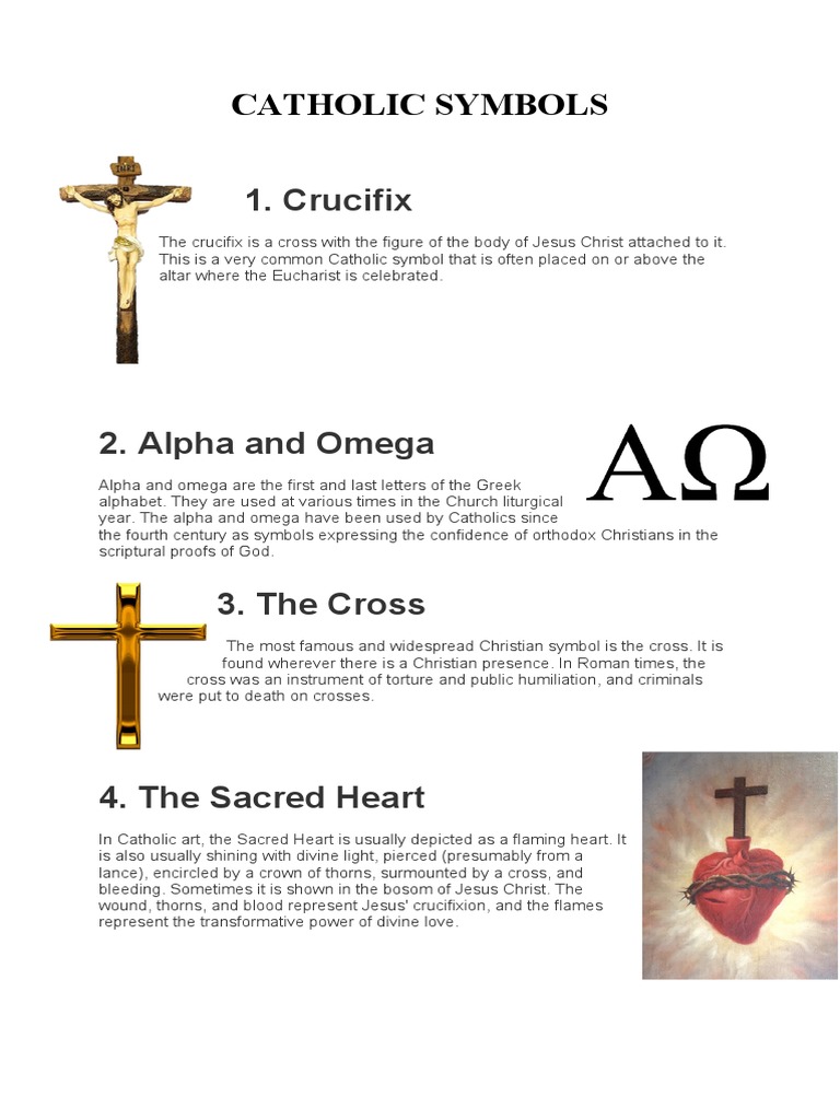 Catholic Symbols: 1. Crucifix | PDF | Lamb Of God | Jesus
