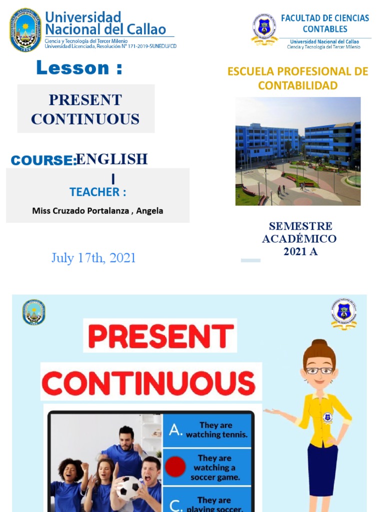 Present Continuous 2021 | PDF | Syntax | Grammar